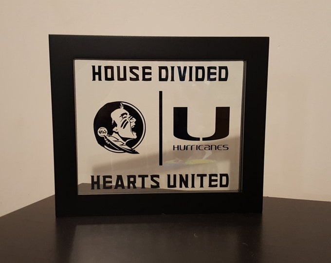 House Divided, Hearts United - Sports Fan Decor - Customizable - Etsy