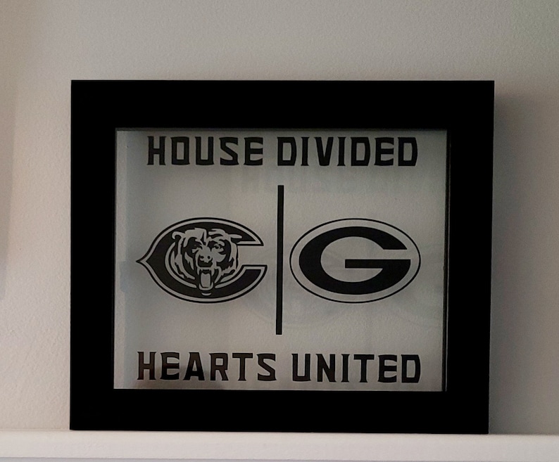 House Divided, Hearts United - Sports Fan Decor - Customizable - Etsy