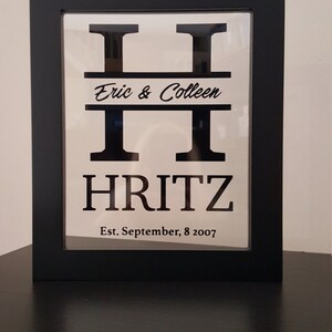 Family Name Wedding Date Frame - Etsy