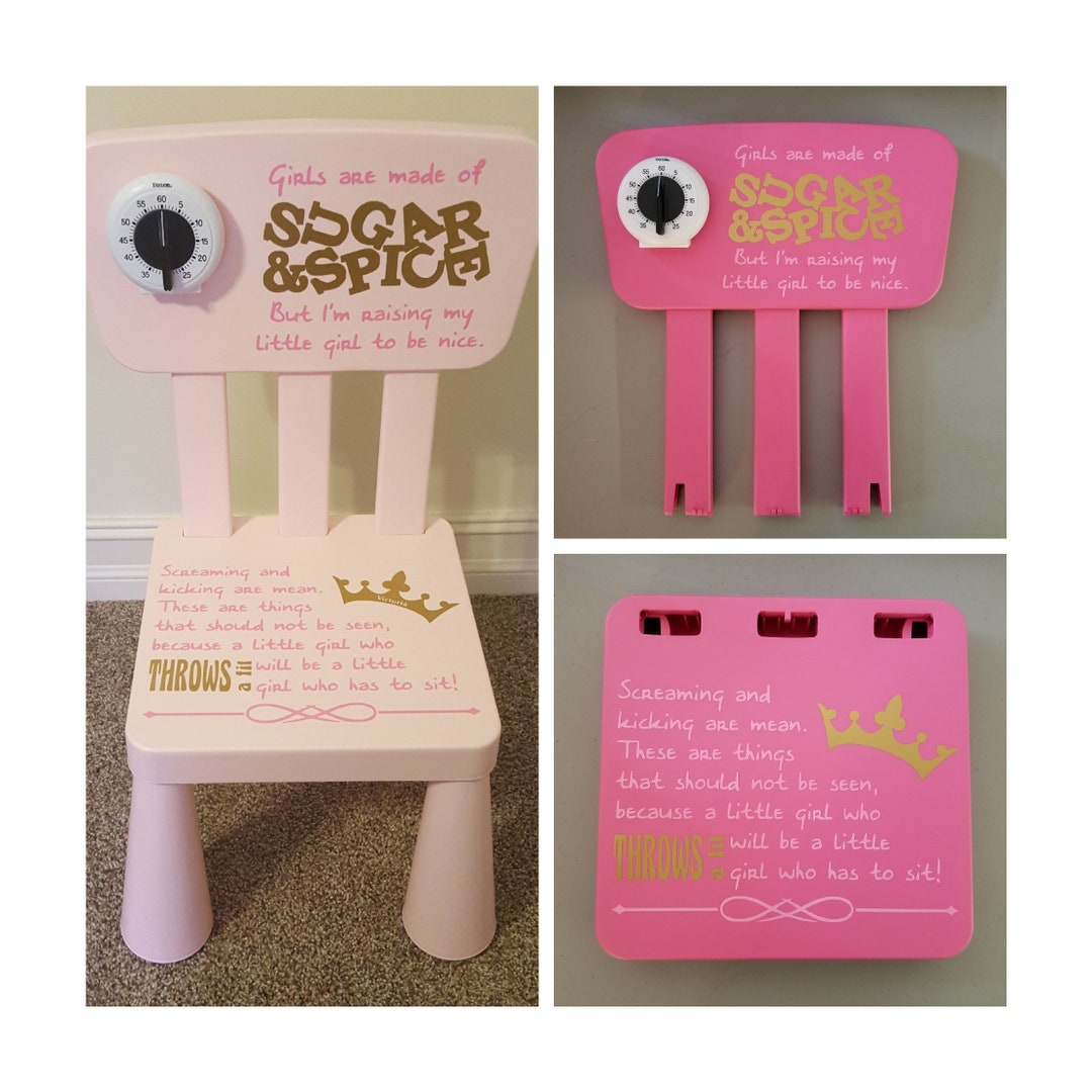 VINYL ONLY Girls Time Out Chair Vinyl Girls Timeout Chair Kid Chair - Etsy