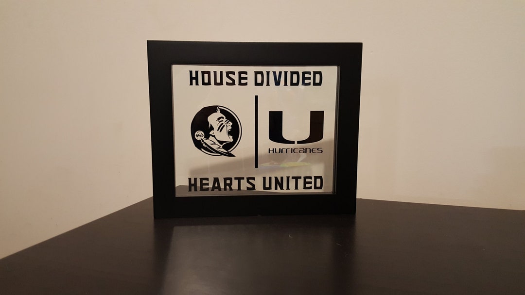 House Divided, Hearts United - Sports Fan Decor - Customizable - Etsy