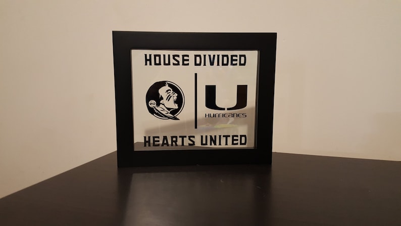 House Divided, Hearts United - Sports Fan Decor - Customizable - Etsy