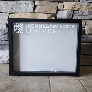 Graduation Cap Tassel Shadowbox, ANY SCHOOL or UNIVERSITY, Milestone ...
