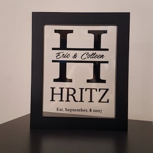 Family Name Wedding Date Frame - Etsy