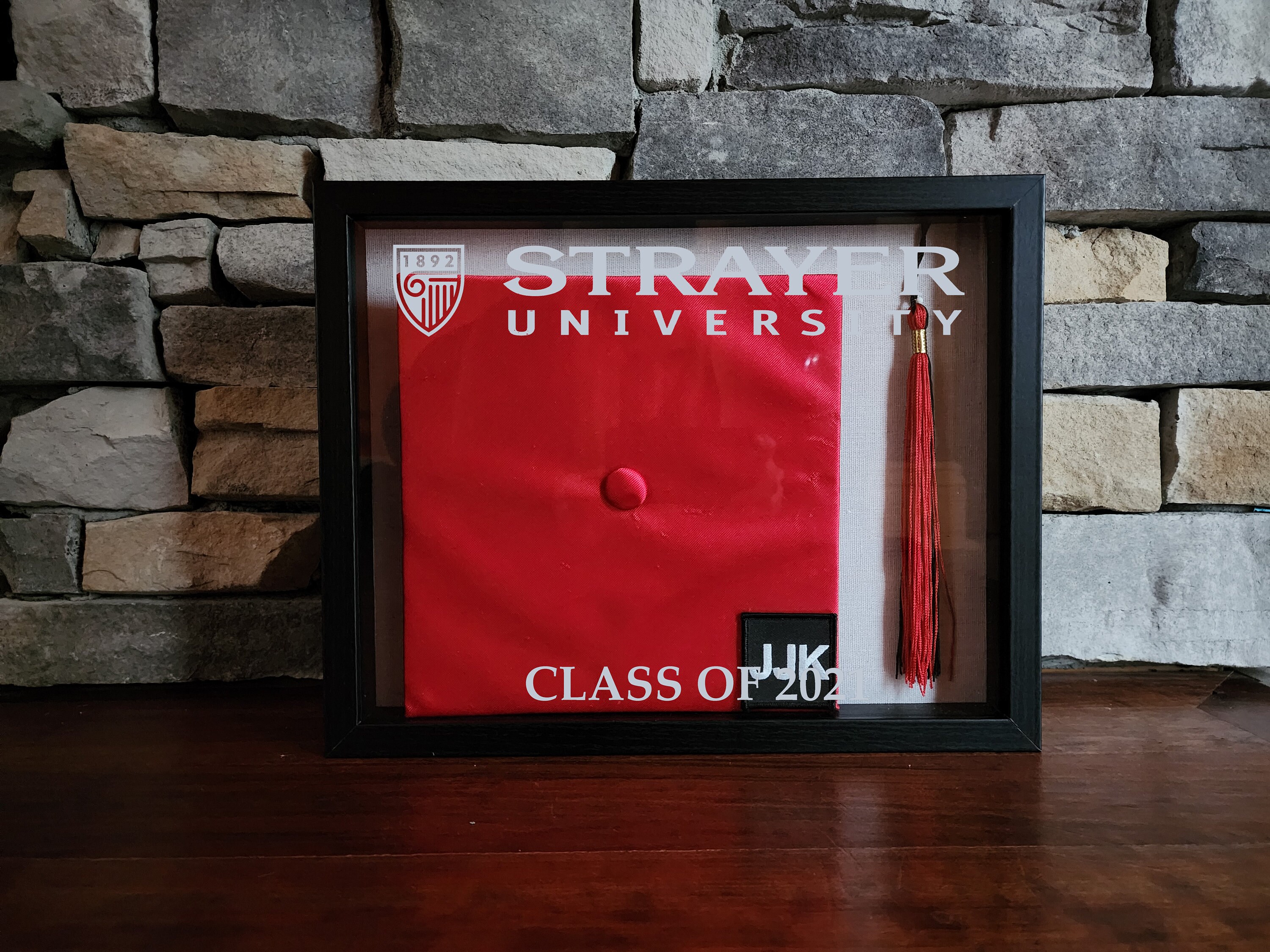 Etched Graduation Cap Tassel Shadowbox: University Keepsake Frame - ANY ...