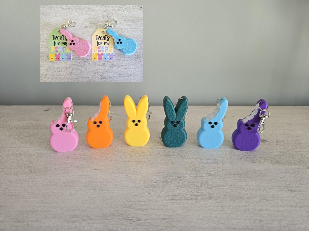 Easter Peeps Keychain: 3D Printed Classroom Gift - Etsy