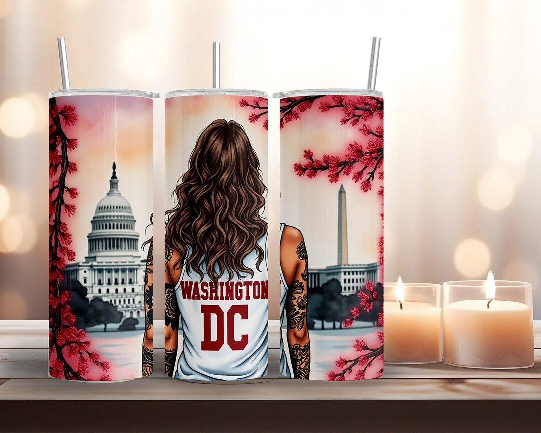 Washington DC T-shirt Design, Unique Cityscape Art Tee, Cherry Blossoms ...