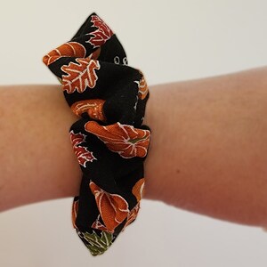 Scrunchies Fall Orange Leaf Scrunchies Pumpkin Scrunchies Autumn Leaf ...
