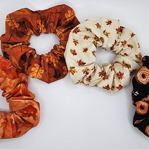 Scrunchies Fall Orange Leaf Scrunchies Pumpkin Scrunchies Autumn Leaf ...