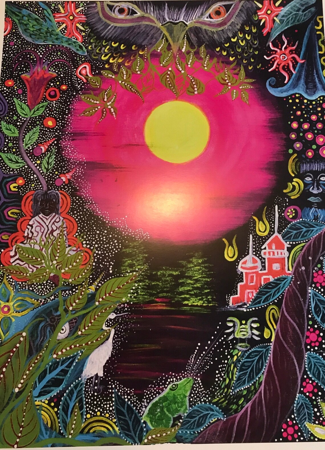 Ayahuasca Vision Shipibo Painting Print - Etsy