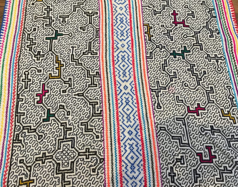 Handmade Shipibo Ayahuasca Embroidered Skirt /tapestry - Etsy