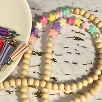 Iridescent Stars Beaded Teacher Lanyard - Etsy