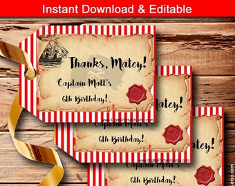 Pirate Gift Tags | Etsy