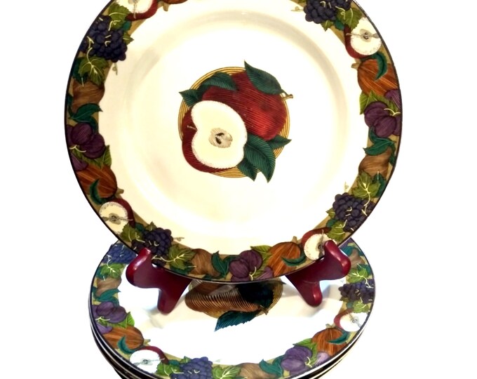 Plates, Dansk Fruit Pattern Cornucopia Lunch Plates, Dansk Dinnerware ...