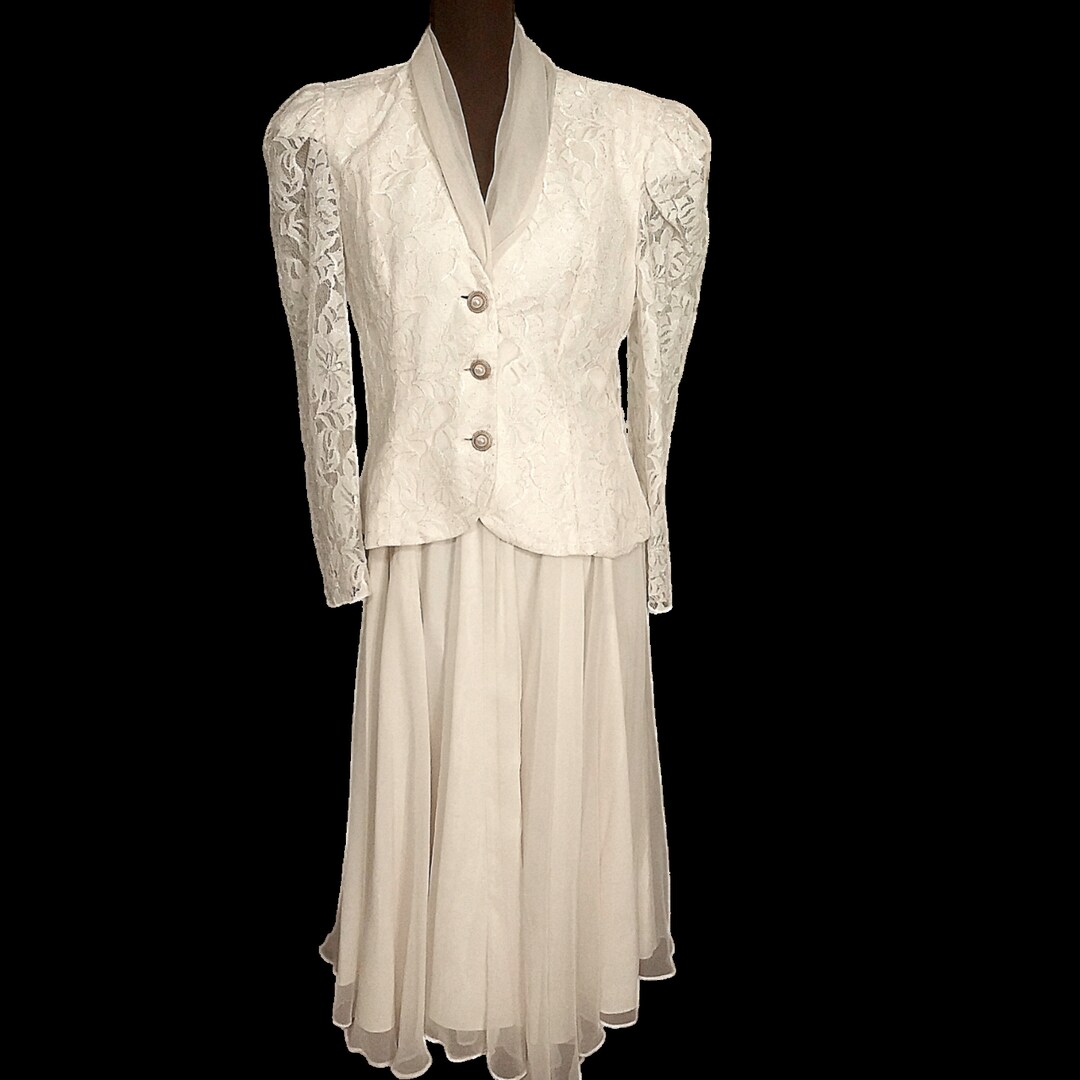 Formal Lacy Swing Skirt Suit, Barbara Chodos Michael Marcella Size 14 ...