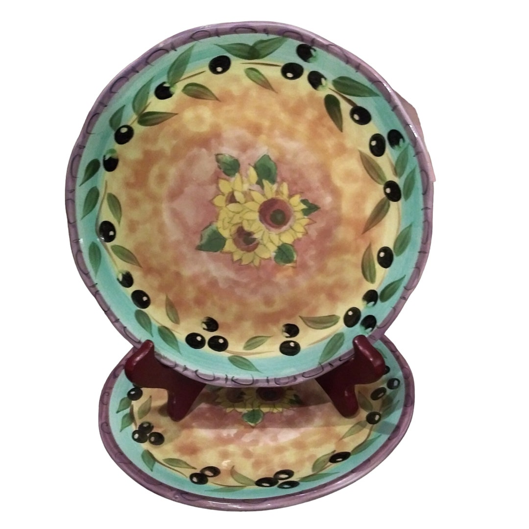 Sunflower Salad Plates, Sango Tuscan Garden, Farmhouse Kitchen, Country ...