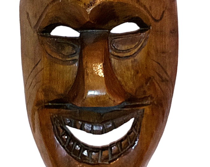 Tiki Mask, Wood Carving, Wood Sculpture, Wood Mask, Free Standing Mask ...
