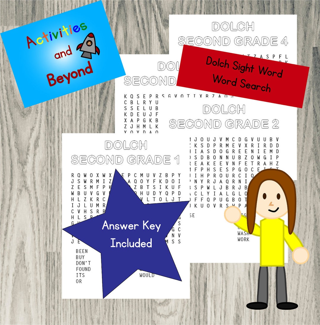 Printable Dolch Second Grade Sight Words Word Search - 1st, 2nd, 3rd ...