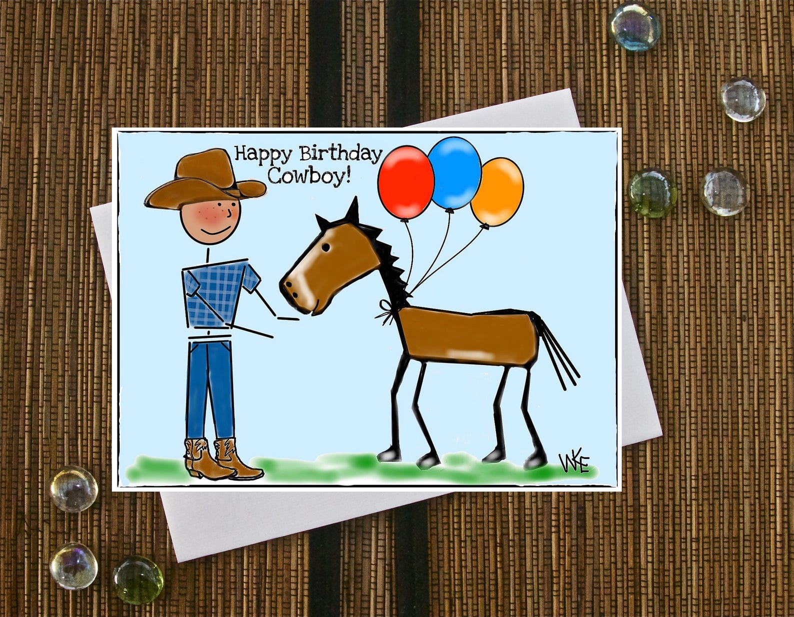 Happy Birthday Cowboy 5x7 Greeting Card - Etsy