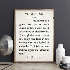 Victor Hugo Quote Les Misérables Quotes Les Misérables Poster - Etsy