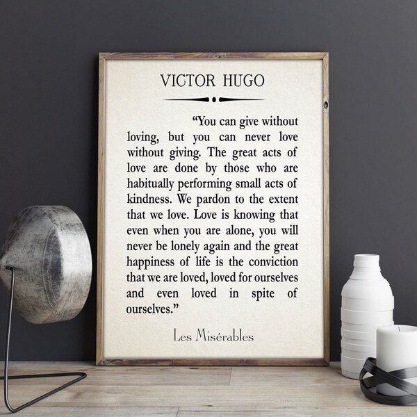 Les Miserables Quote - Etsy UK