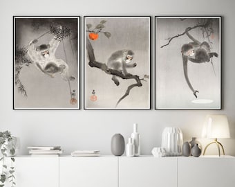 Monkey Art Print - Etsy