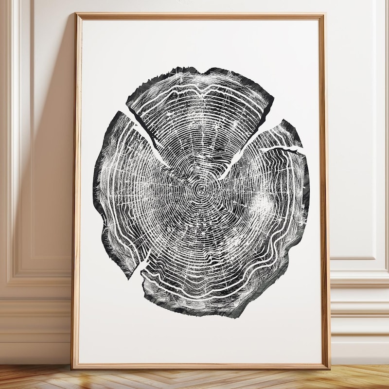 Small Tree Ring Art - Etsy UK