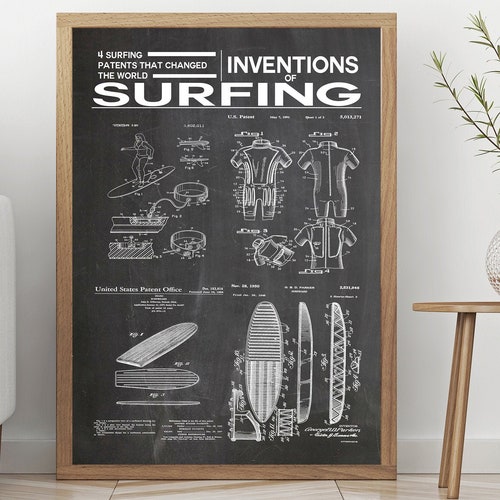 Evolution of the Surfboard Poster Surfing Wall Art Surf - Etsy