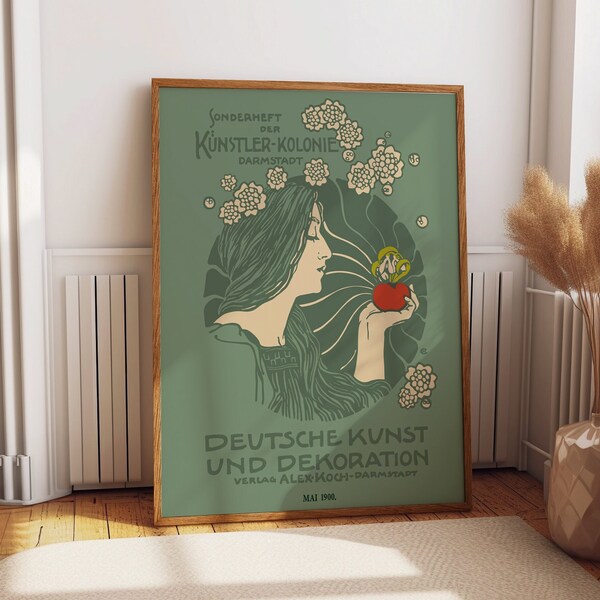 Art Nouveau Poster - Etsy