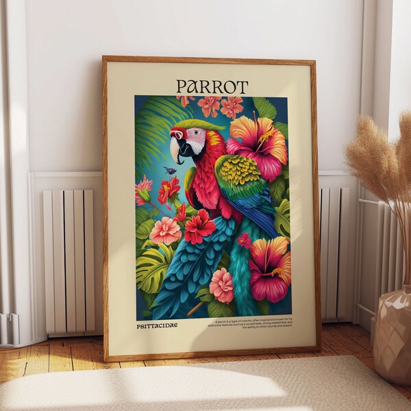 Parrot Poster - Etsy