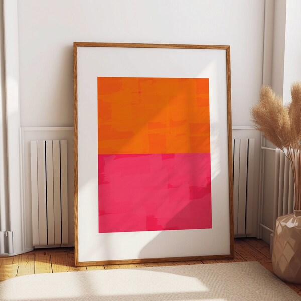 Pink Abstract Wall Art - Etsy UK