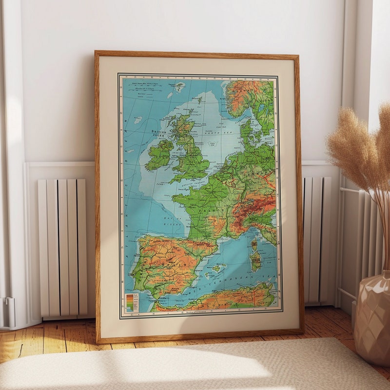Europe Map - Etsy