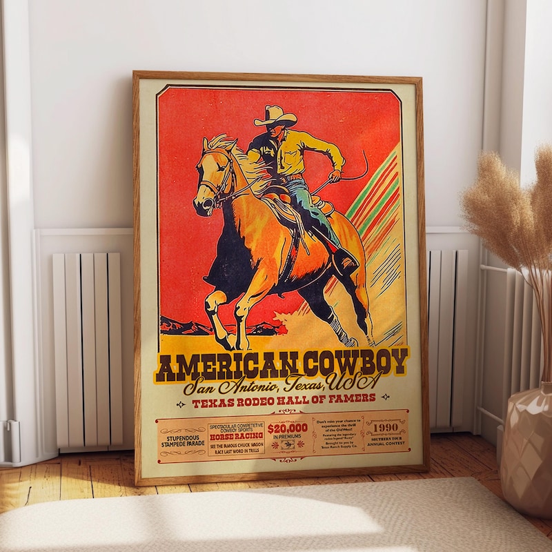 Vintage Rodeo Poster - Etsy