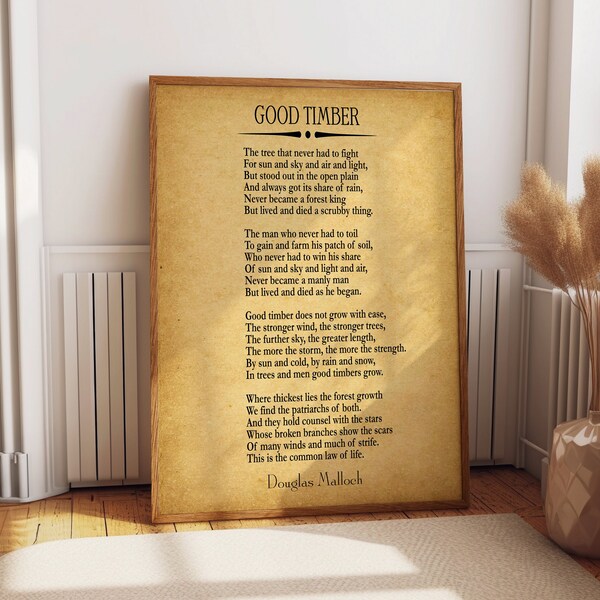 Good Timber Poem - Etsy