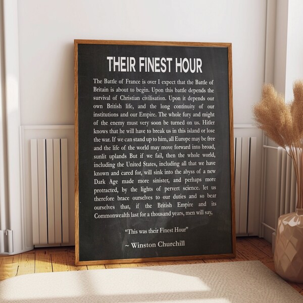 Churchill Quote - Etsy