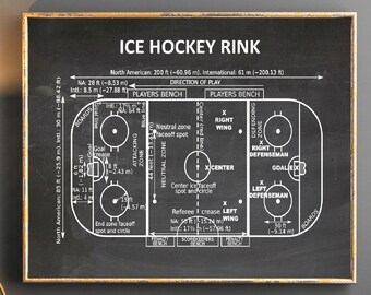 Ice hockey rink | Etsy