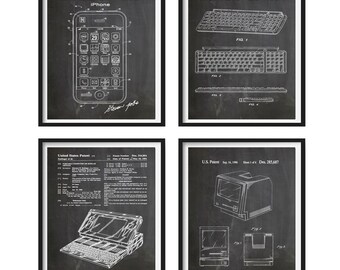 Computer Patent Set of 6 Computer Prints IT Wall Art Computer | Etsy