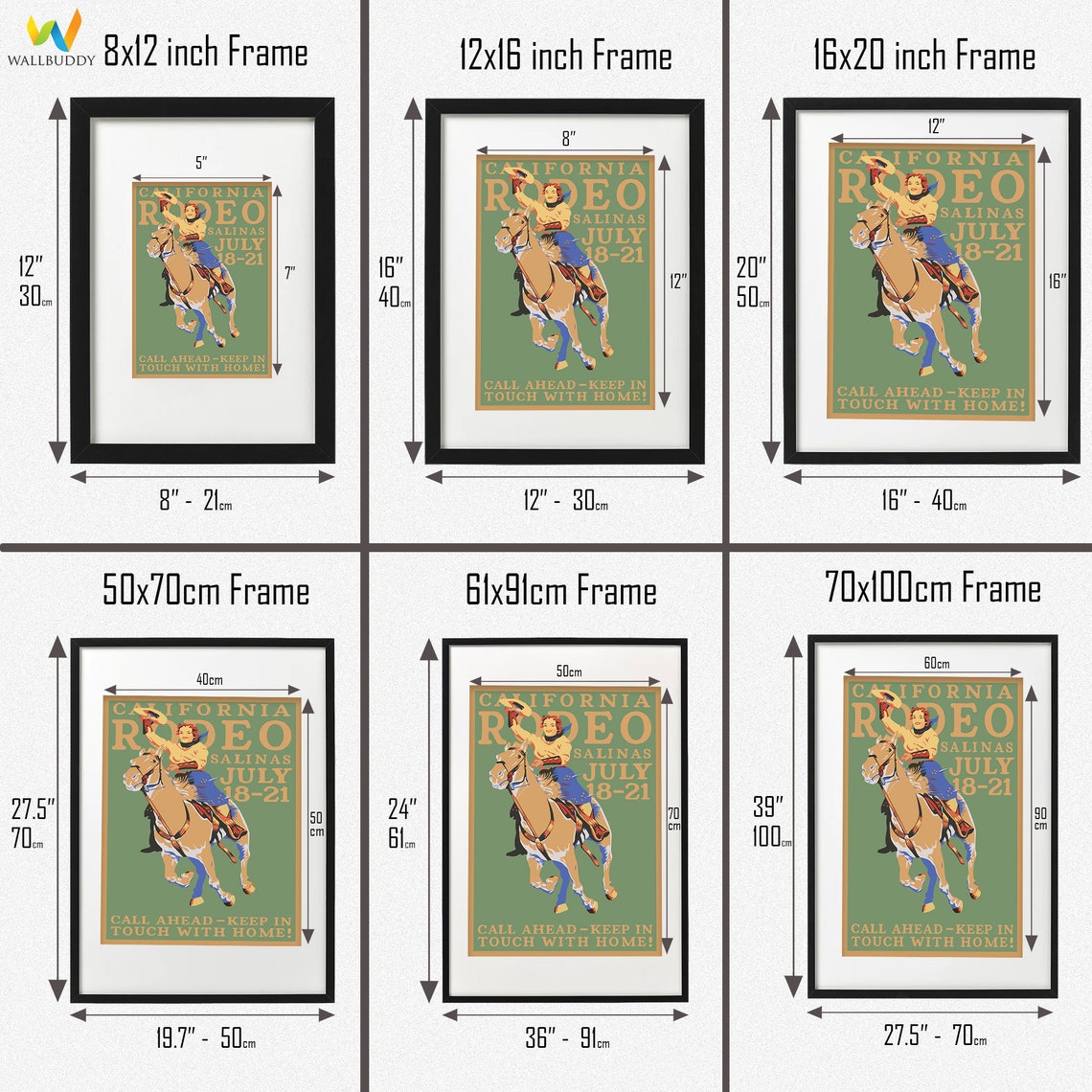 Rodeo Poster California Poster Vintage Cowboy Decor - Etsy