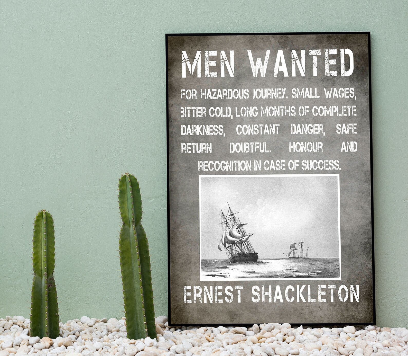 Ernest Shackleton Men Wanted Poster Antarctica Expedition | Etsy