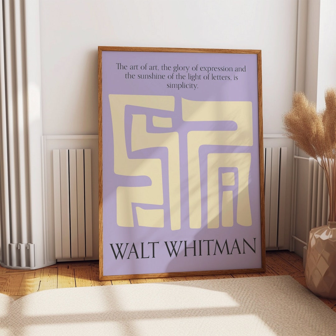 Motivational Saying Wall Poster - Walt Whitman Quote Wall Art ...