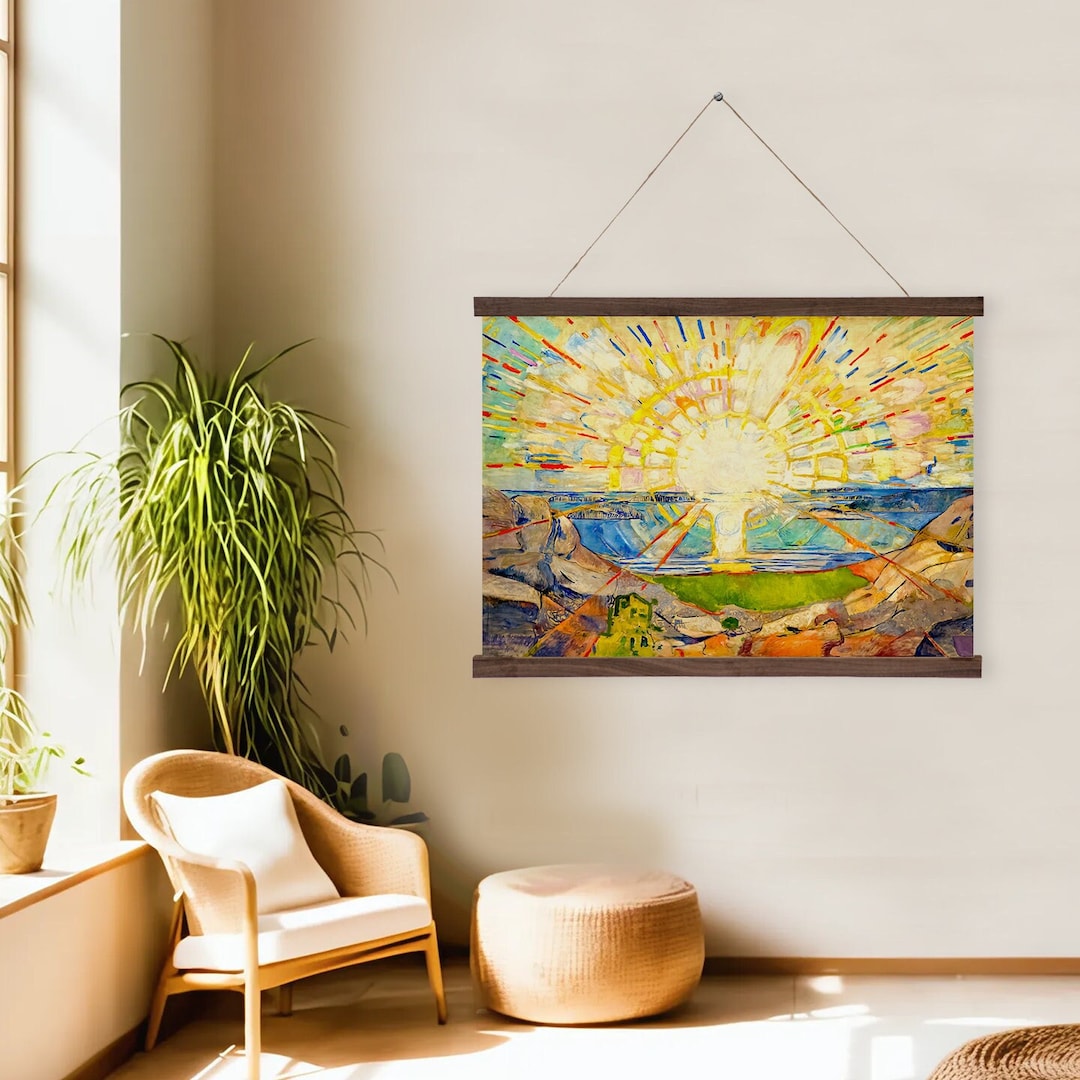 The Sunrise Painting Wall Hanging Sun Landscape by Edvard Munch Art ...