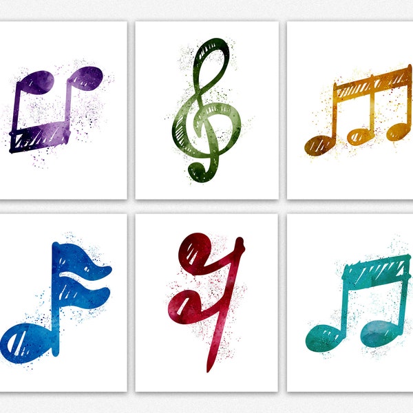 Music Note Wall Art - Etsy