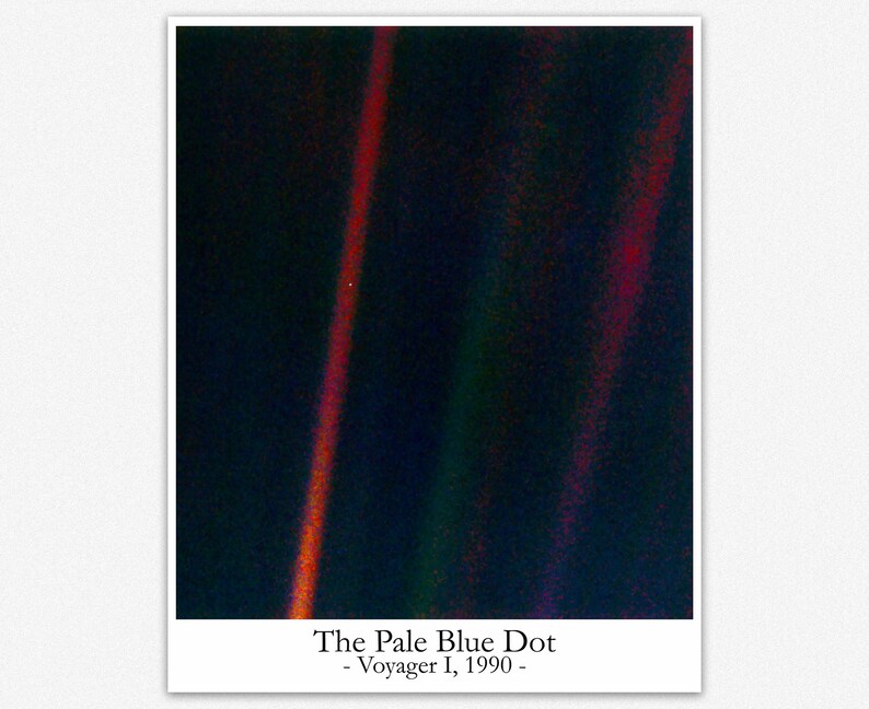 The Pale Blue Dot Poster Pale Blue Dot Print Astronomy Poster - Etsy