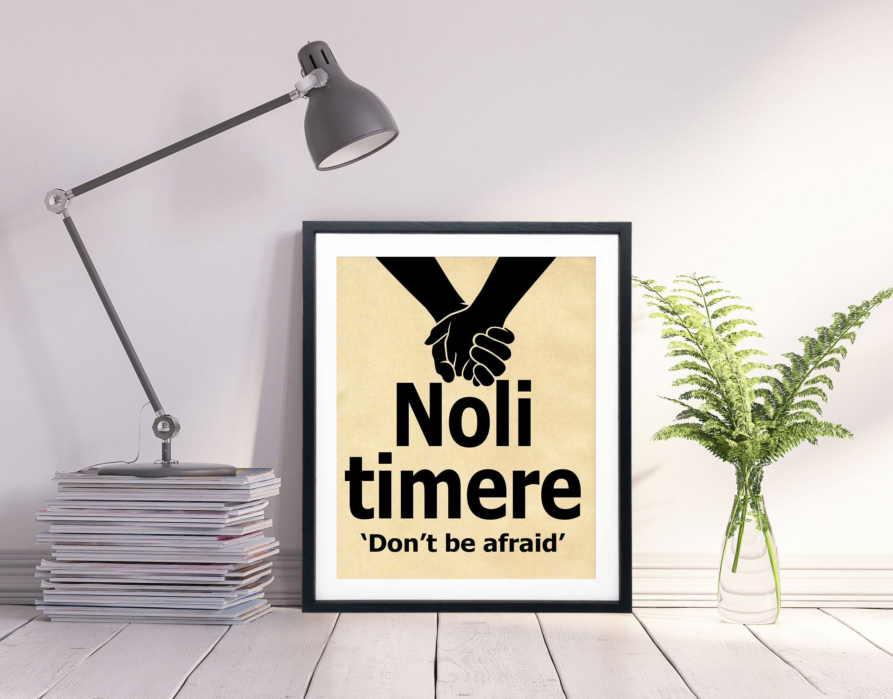 Noli Timere Poster Don't Be Afraid Quote Courage Poster - Etsy