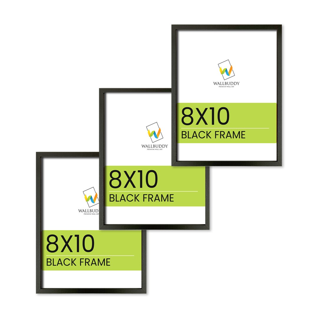 Set of 3 Thin Black Frames 8x10 Inches Handmade Black Wooden Frames ...