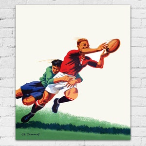 Vintage Rugby Poster: Classic Rugby Illustration for Rugby - Etsy