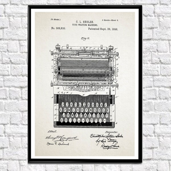 Typewriter Poster - Etsy