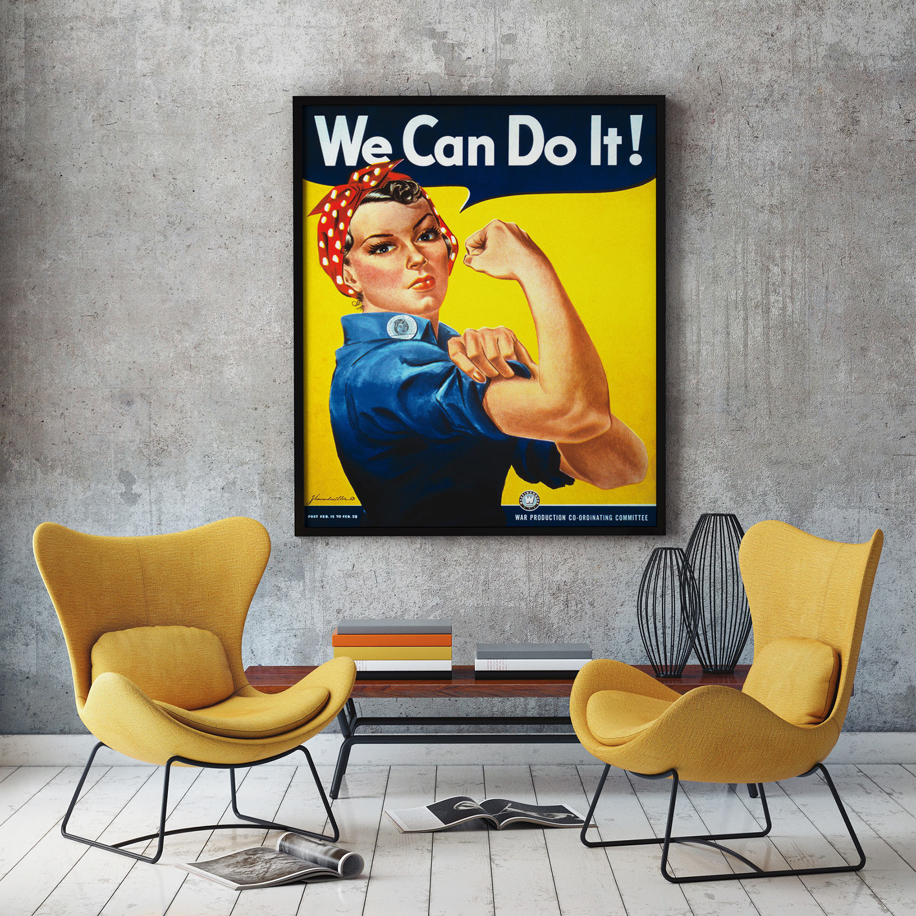 Feminist Poster Wwii Poster Rosie The Riveter Girl Power Poster