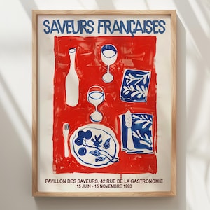 French Cuisine Art Print: Modern Kitchen Bistro Poster - Etsy