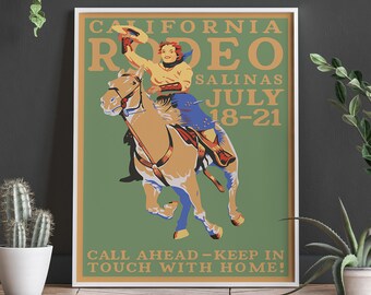 California Rodeo Poster - Etsy